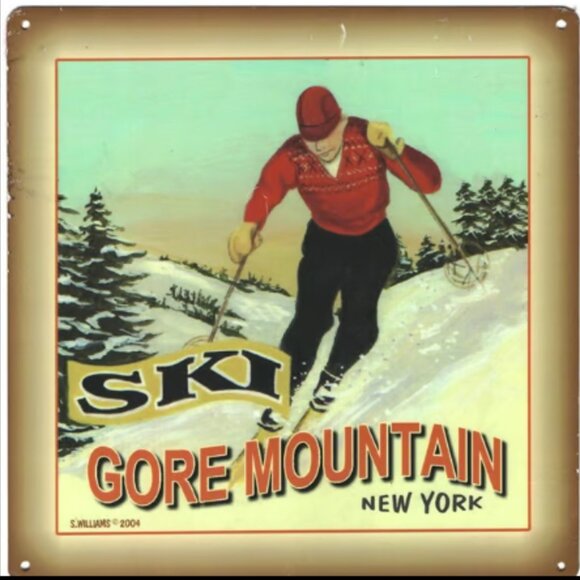 Galley Concepts | Accents | 8 X 8 Metal Sign Ski Gore Mountain New York ...